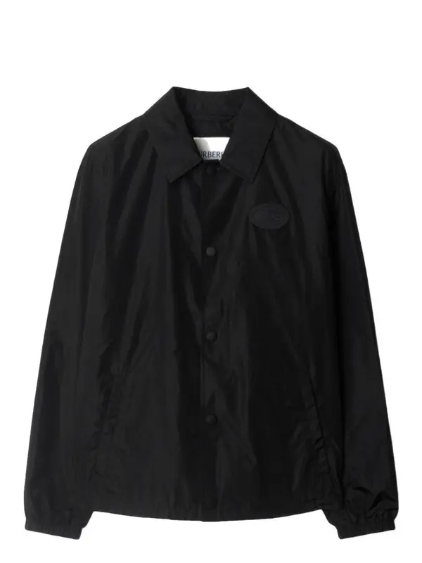Burberry Knight Stamp Press-stud Jacket - Black