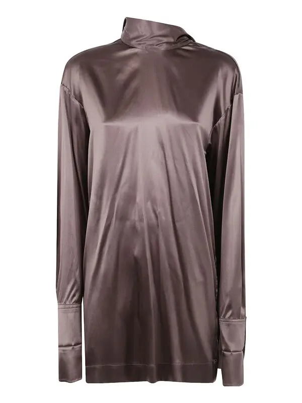 Dries Van Noten Tie-neck Blouse - Brown