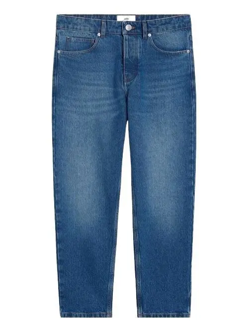 Ami Straight-leg Jeans In Medium Wash Denim - Blue