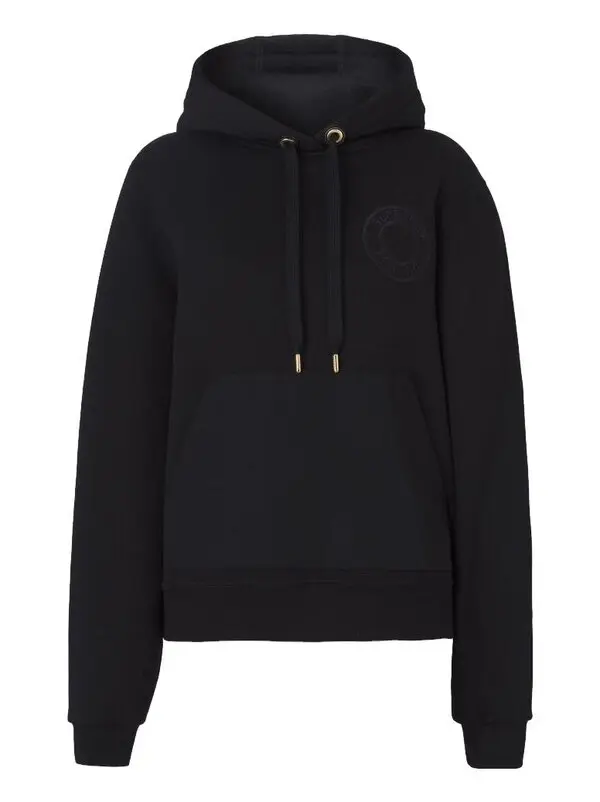 Burberry Logo-embroidered Hoodie - Black