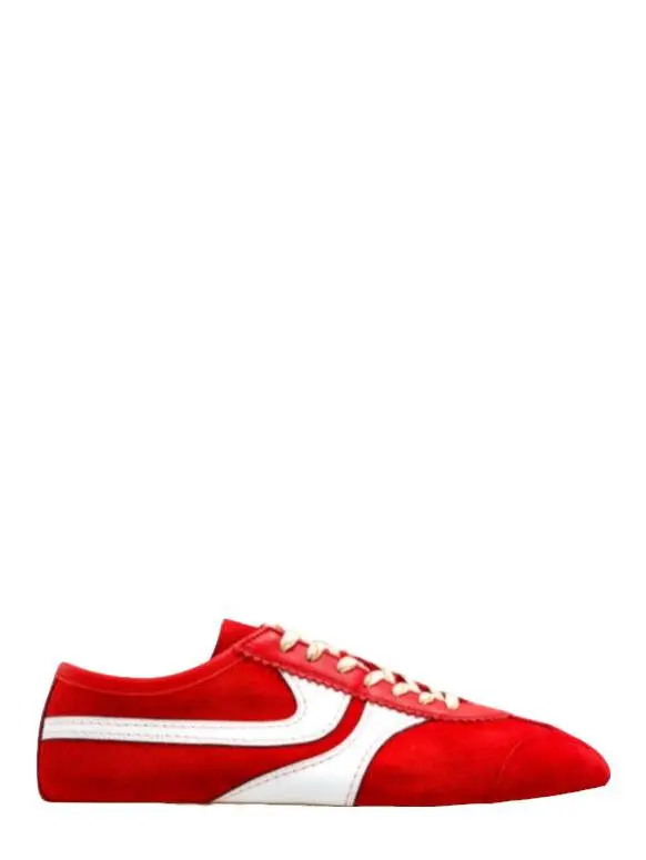 Dries Van Noten Lace-up Round Toe Sneakers - Red