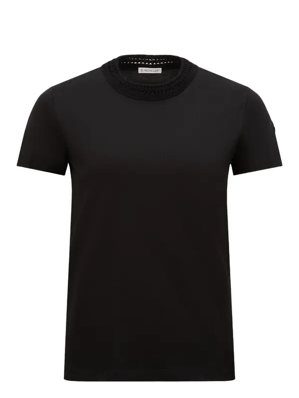 Moncler Crochet Accent T-shirt - Black