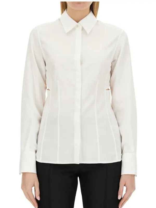 Helmut Lang Poplin Slash Shirt - White