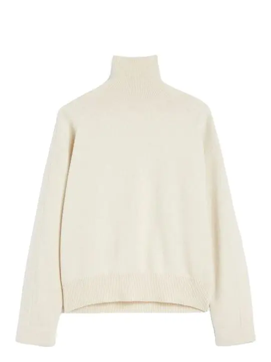 JIL SANDER High Neck Ribbed Jumper - Stone