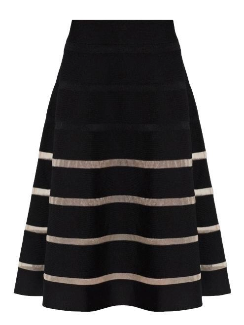 Balmain Striped Flared Midi Skirt - No