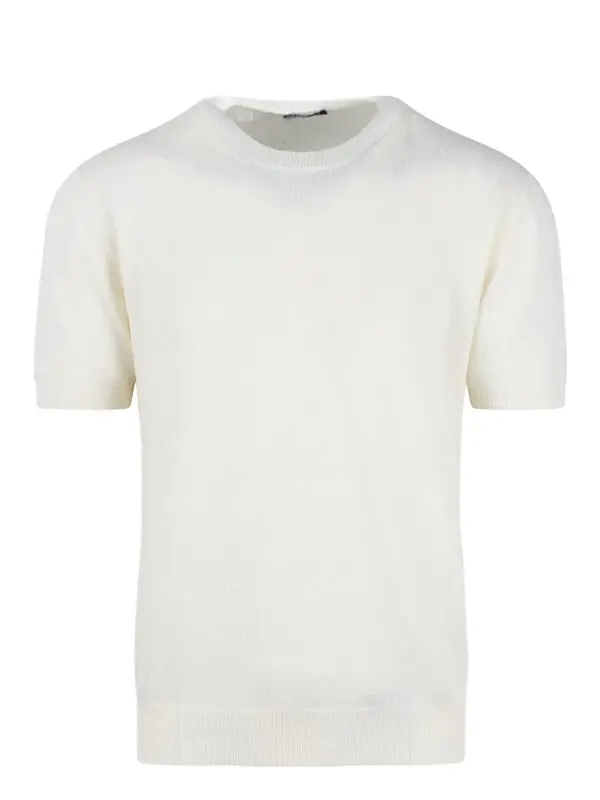 DRUMOHR Crew Neck Short Sleeve Jumper - White