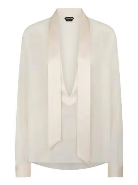 TOM FORD Long Sleeve Blouse - White