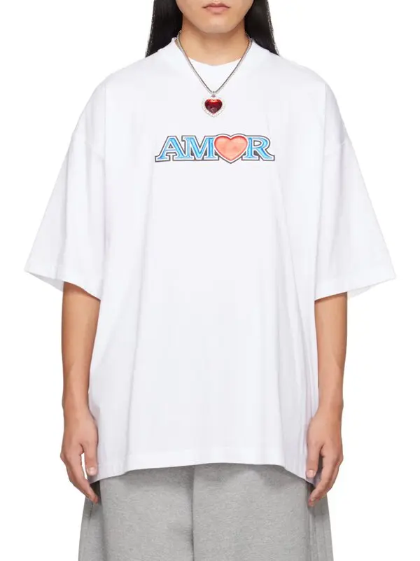 Vetements T-shirt With Round Neck And Short Sleeves - White