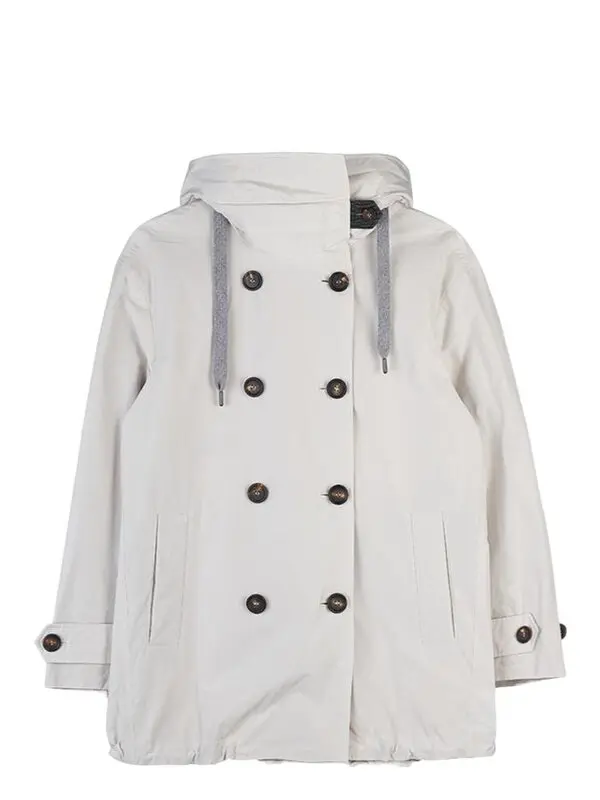 Brunello Cucinelli Long-sleeved Casual Hooded Jacket - White