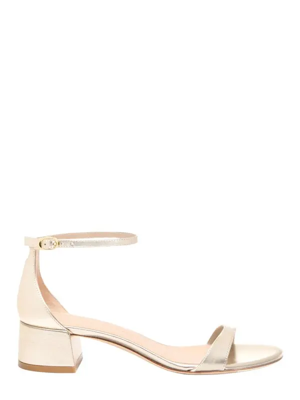 STUART WEITZMAN Nudist Block 35 Sandal - Light Gold