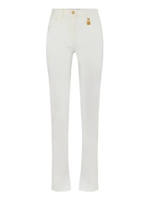 Elisabetta Franchi Jewel Padlock Jeans - Ivory