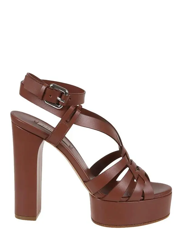 Casadei Betty Platform Sandals - Brown