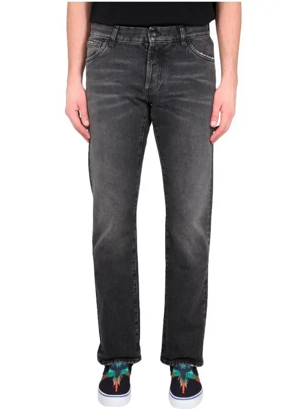 MARCELO BURLON COUNTY OF MILAN Straight Leg Jeans - Black