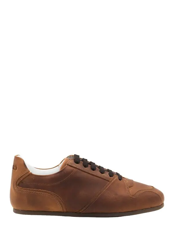 Moschino Embossed Sneakers - Brown