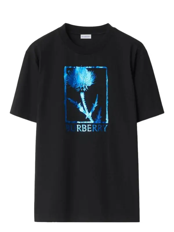 Burberry Thistle Cotton T-shirt - Black