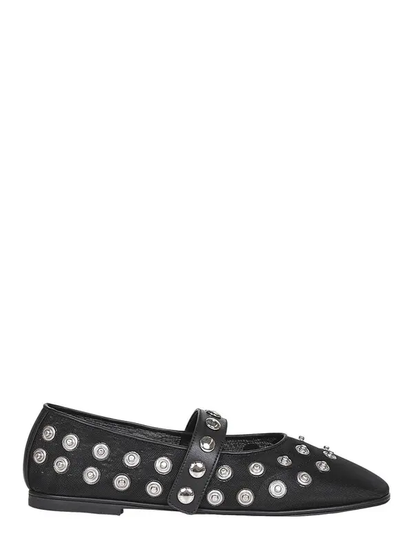 Stella McCartney Mary Jane Flats With Rivet Detailing - Black