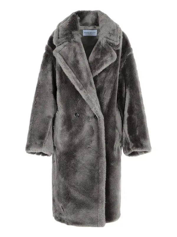 STAND STUDIO Double-breasted Coat - Black