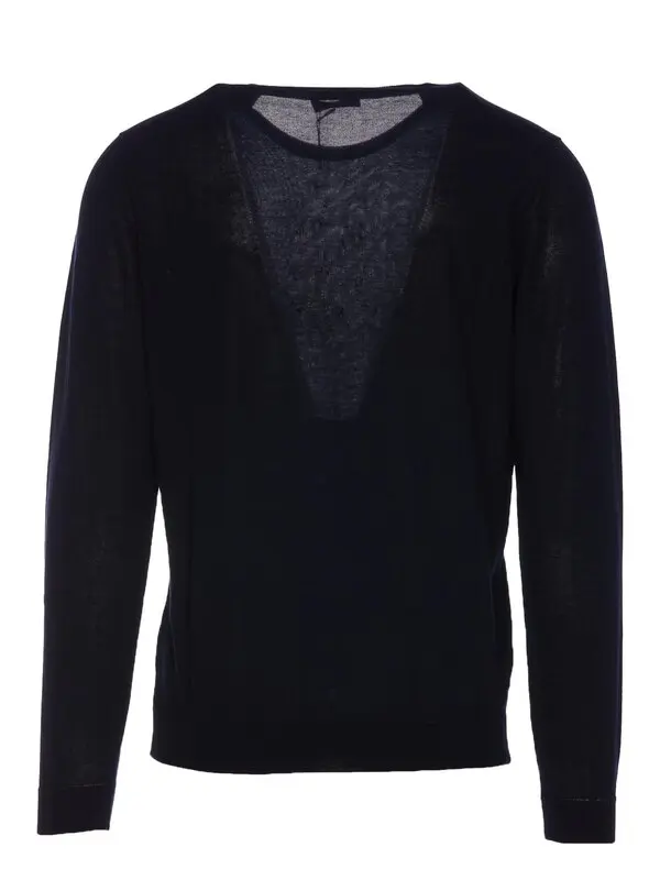 ROBERTO COLLINA Crewneck Knitted Jumper - Black