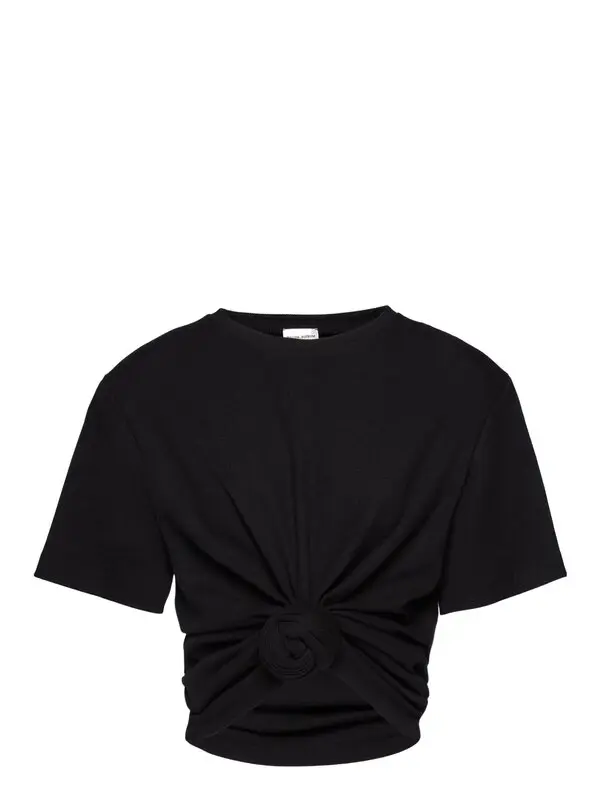 Magda Butrym Knot Detail T-shirt - Black
