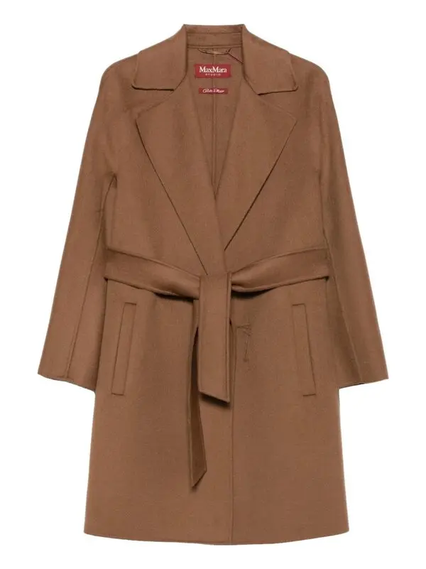 Max Mara Single-breasted Belted Coat - Brown