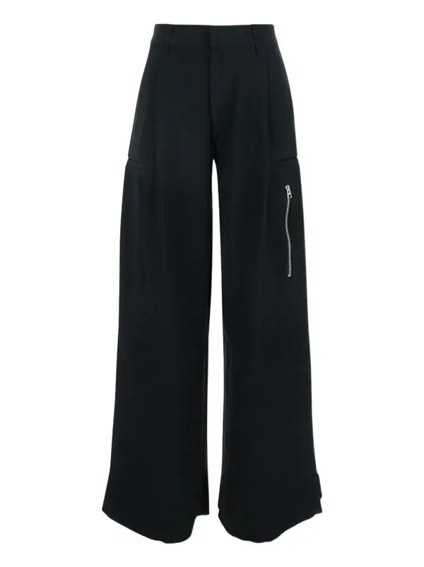 Ami Low-rise Straight Leg Trousers - Black