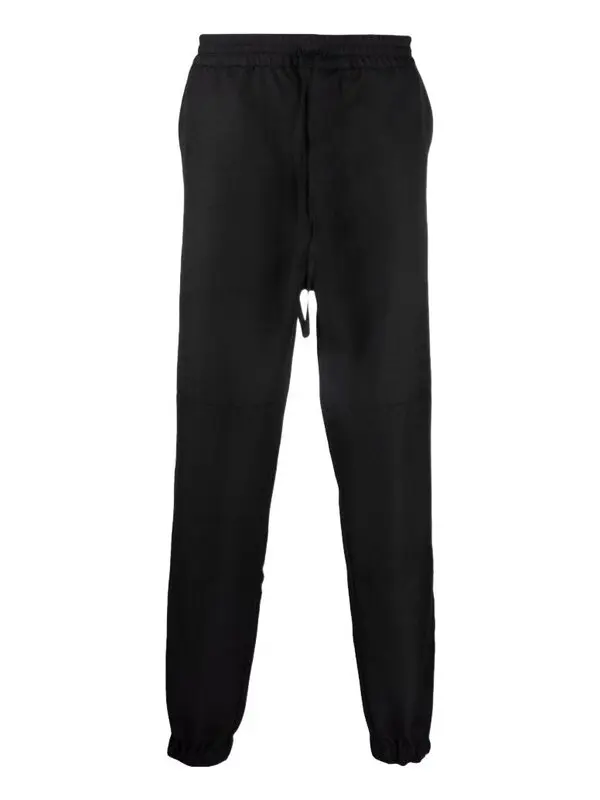 Alexander McQueen High-waisted Straight Leg Drawstring Trousers - Black