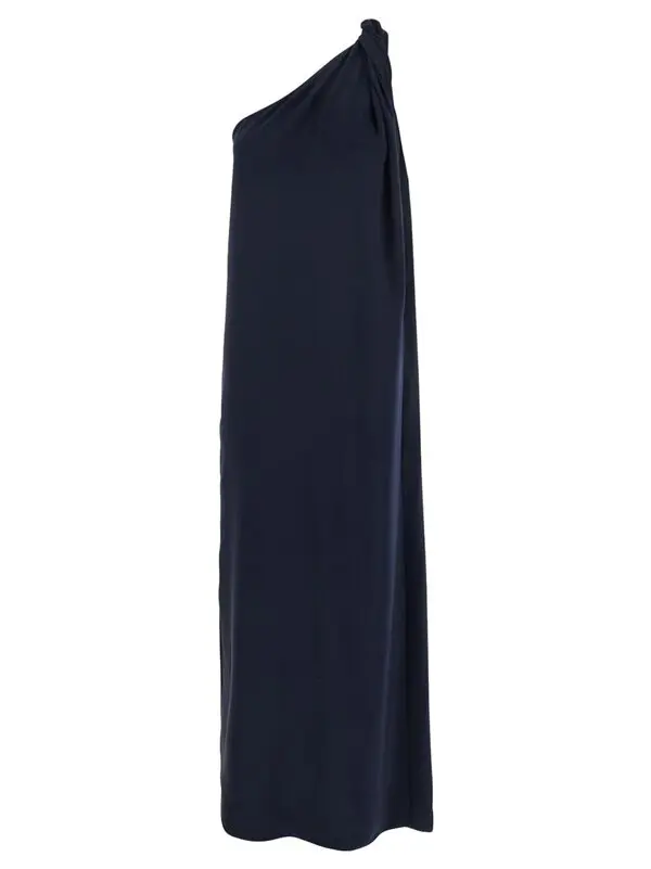 P.a.r.o.s.h One-shoulder Draped Maxi Dress - Blue