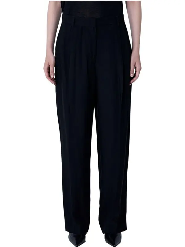 TOTEME Pressed Crease Tailored Trousers - Black