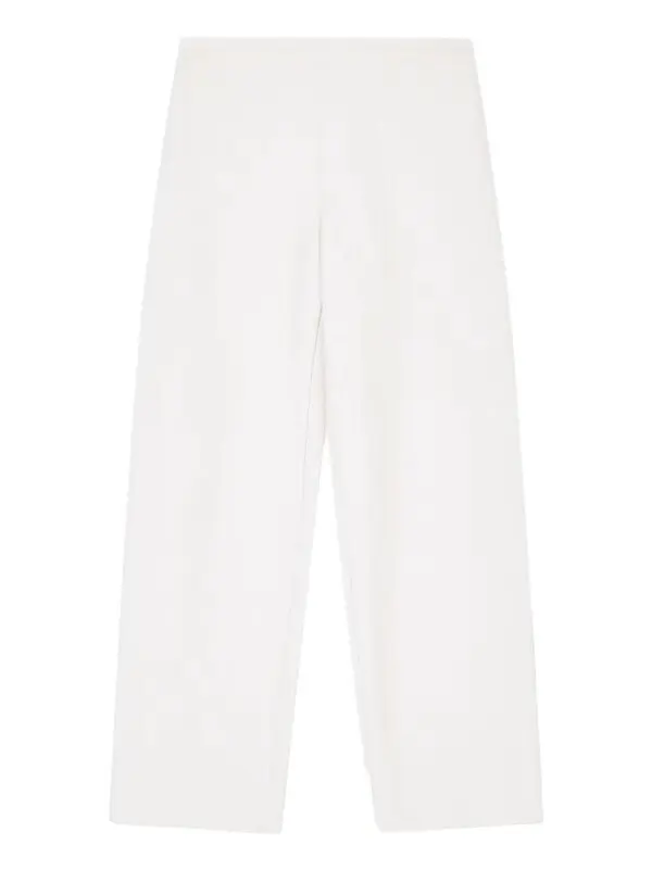 Emporio Armani Textured Wide Leg Trousers - Light Brown