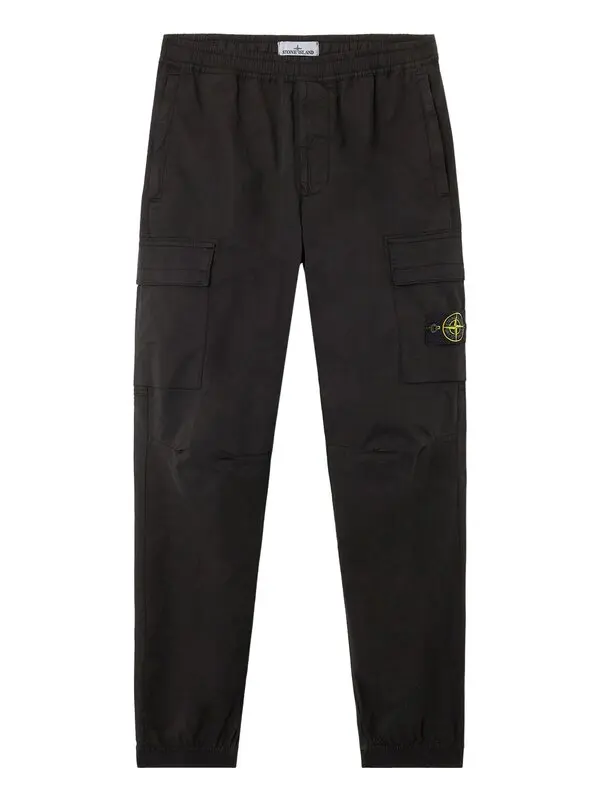 Stone Island Compass Badge Cargo Trousers - Black