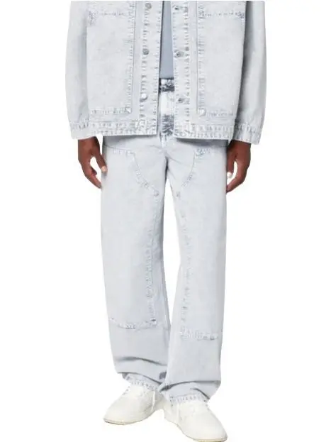 Carhartt Work In Progress Straight Leg Jeans With Tool Pocket - White