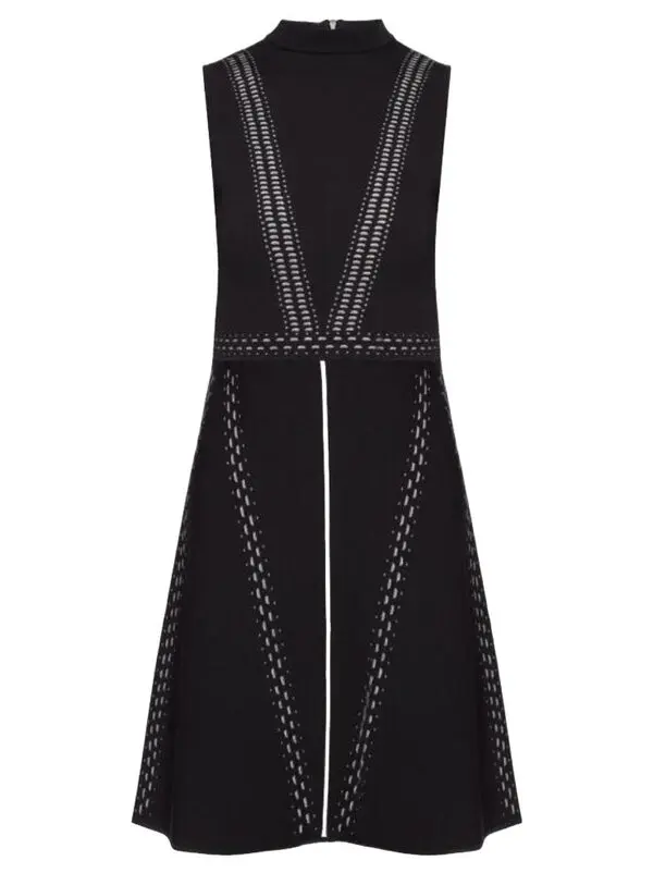 Versace Sleeveless High Neck Dress - Black