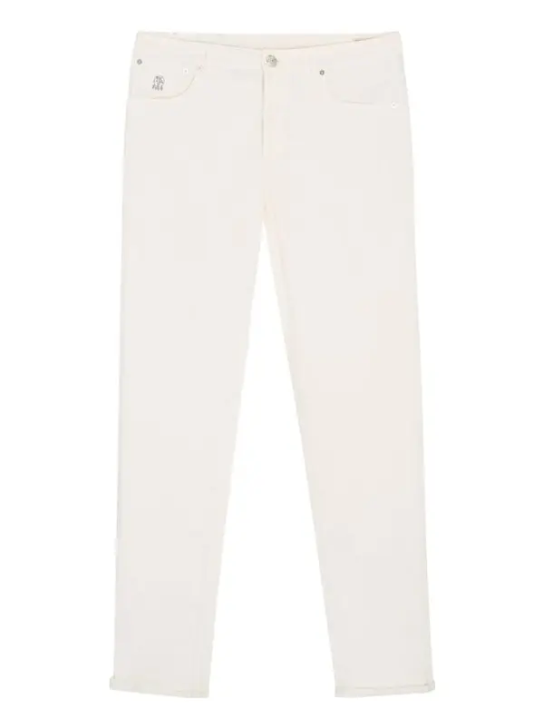 Brunello Cucinelli Belted Casual Pants - White
