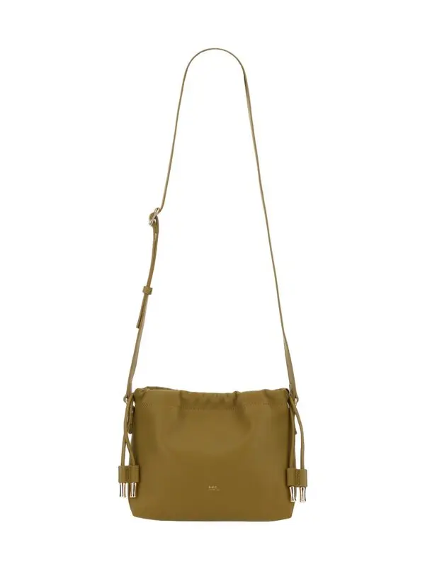 A.p.c. Ninon Logo Embossed Mini Shoulder Bag - Olive