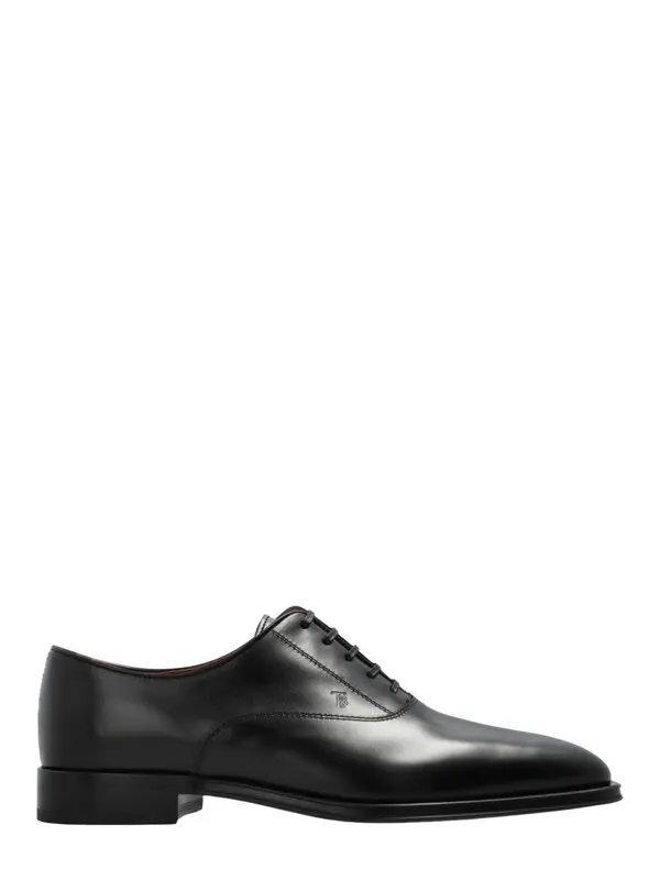 TOD'S Francesina Leather Oxford Shoes - Black