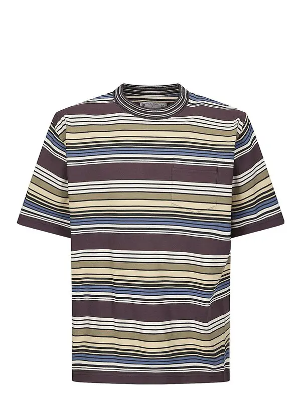 Sacai Striped Crewneck T-shirt - Multicolor