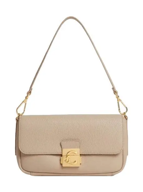 COCCINELLE C-me Lock Medium Shoulder Bag - Sand Shell