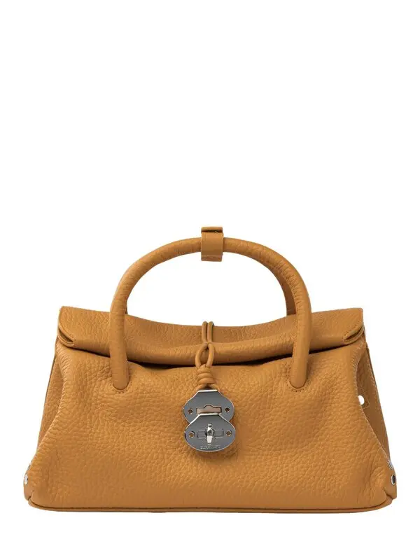 ZANELLATO Leather Shoulder Bag With Twist Buckle - Brown