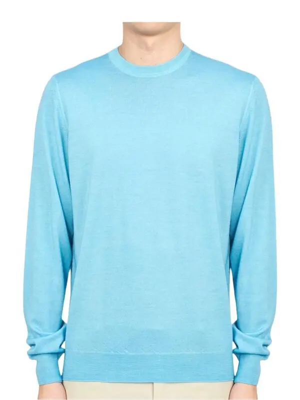 DRUMOHR Merino Crew-neck Jumper - Blue