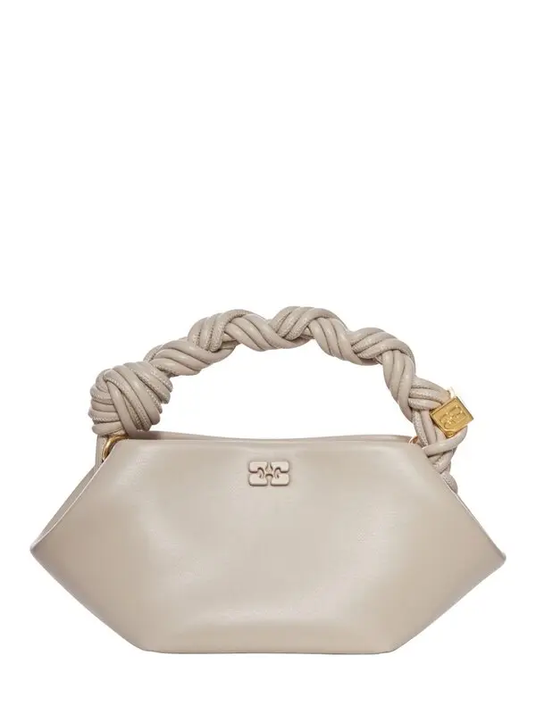 GANNI Bou Mini Braided Handbag - Nude