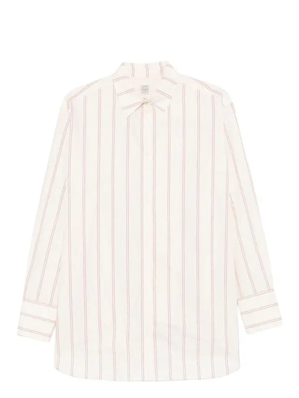 TOTEME Long-sleeved Striped Shirt - White