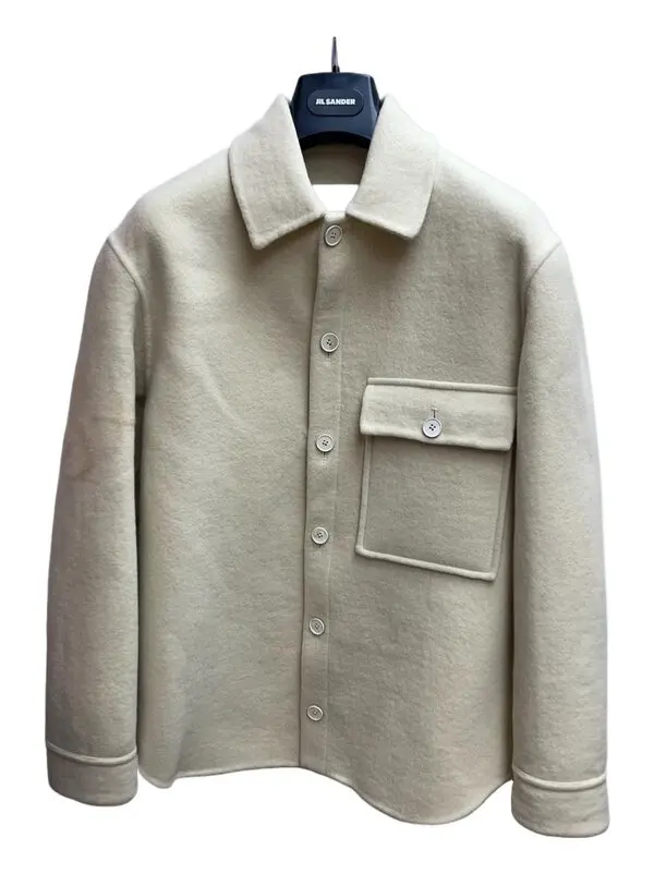 JIL SANDER Long Sleeve Button-detailed Casual Jacket - Gray