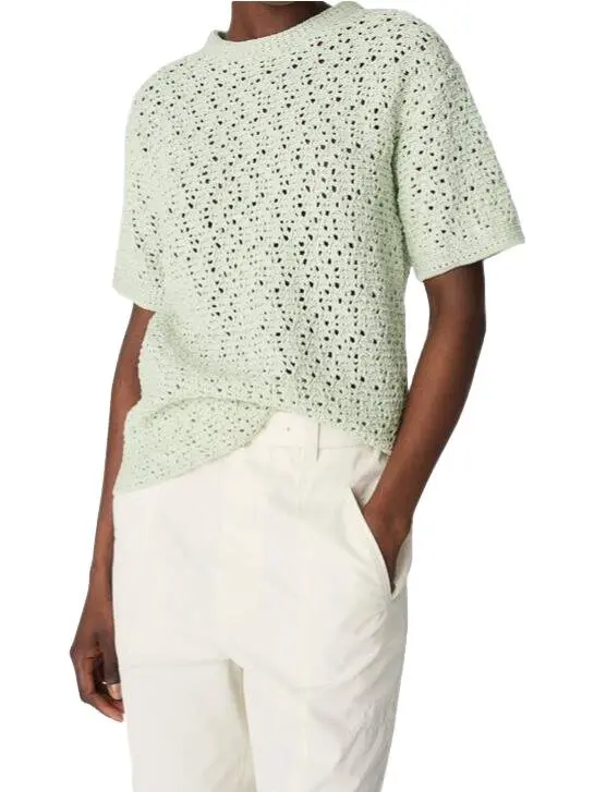 Bottega Veneta Openwork Knitted Top - Glacier