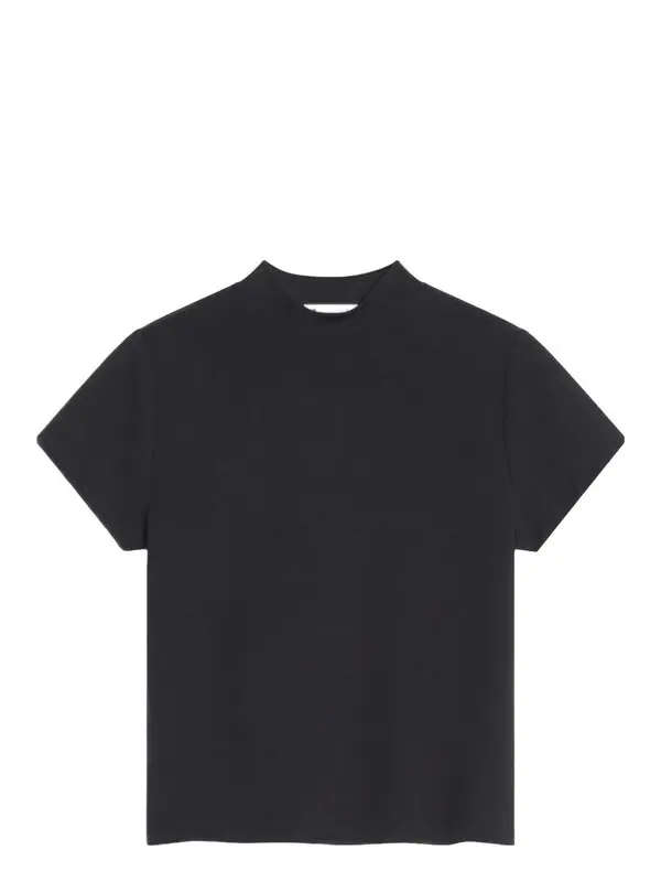 Maison Kitsuné Mock Neck Short Sleeve T-shirt - Black