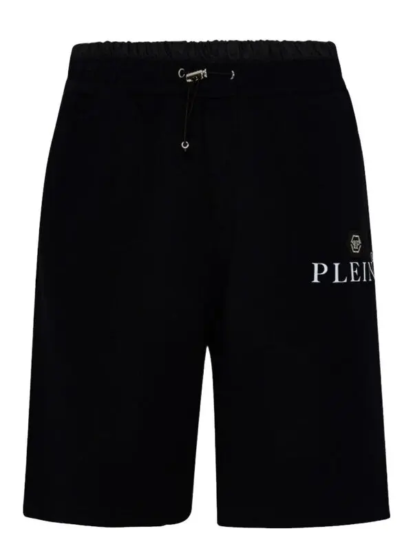 Philipp Plein Logo Plaque Track Shorts - Black
