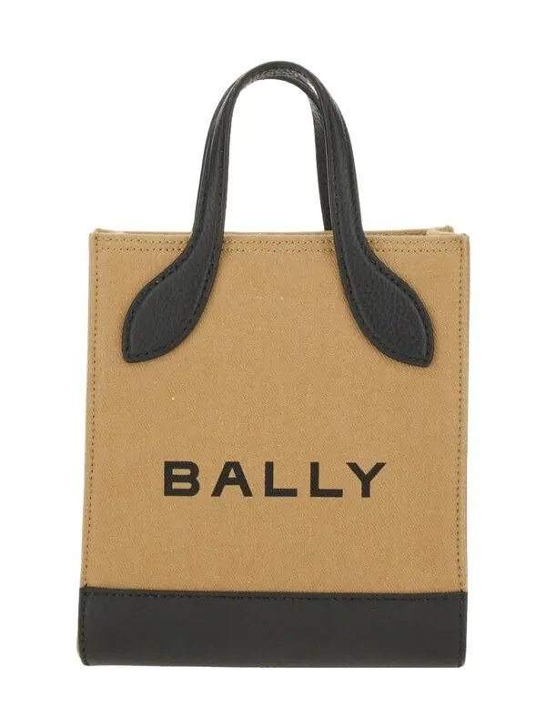 Bally Logo Patterned Mini Tote Bag - Nude