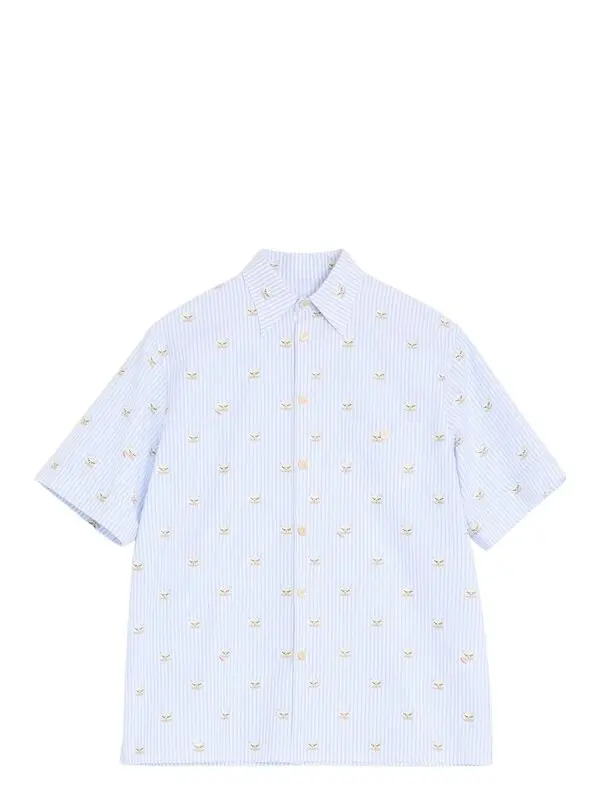 Valentino Garavani Oxford Striped Button-up Shirt - White
