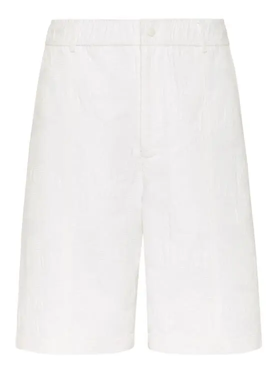 Valentino Garavani Camou Print Bermuda Shorts - White