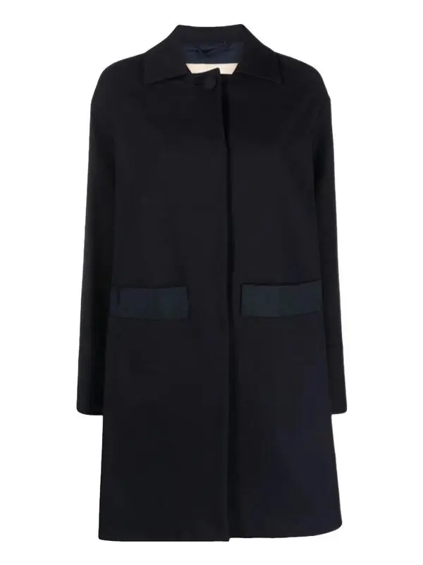 Herno Single-breasted Buttoned Coat - Black