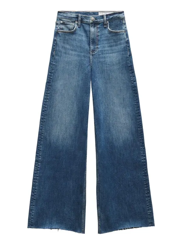 Rag & Bone High-rise Wide-leg Jeans - Blue